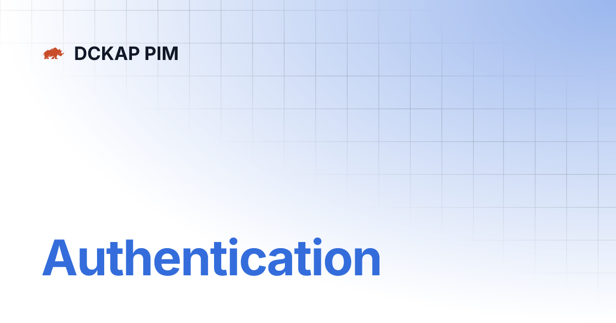 Authentication | DCKAP PIM