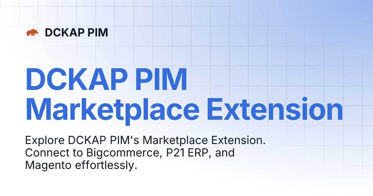DCKAP PIM Marketplace Extension | DCKAP PIM